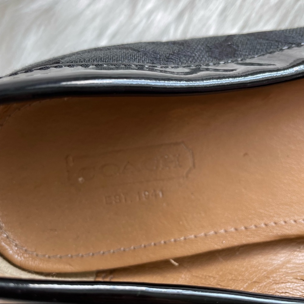 Coach Felisha Black Slip On Signature Logo Loafer Fla… - Gem